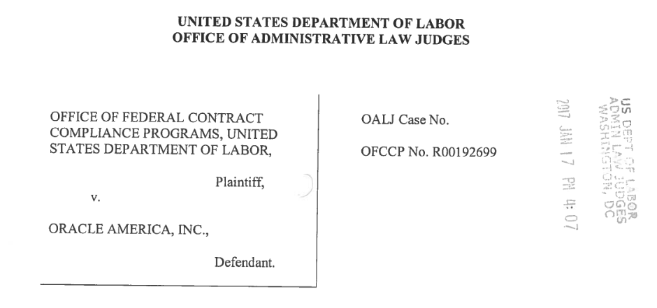 U.S. government sues Oracle for alleged hiring and salary ...